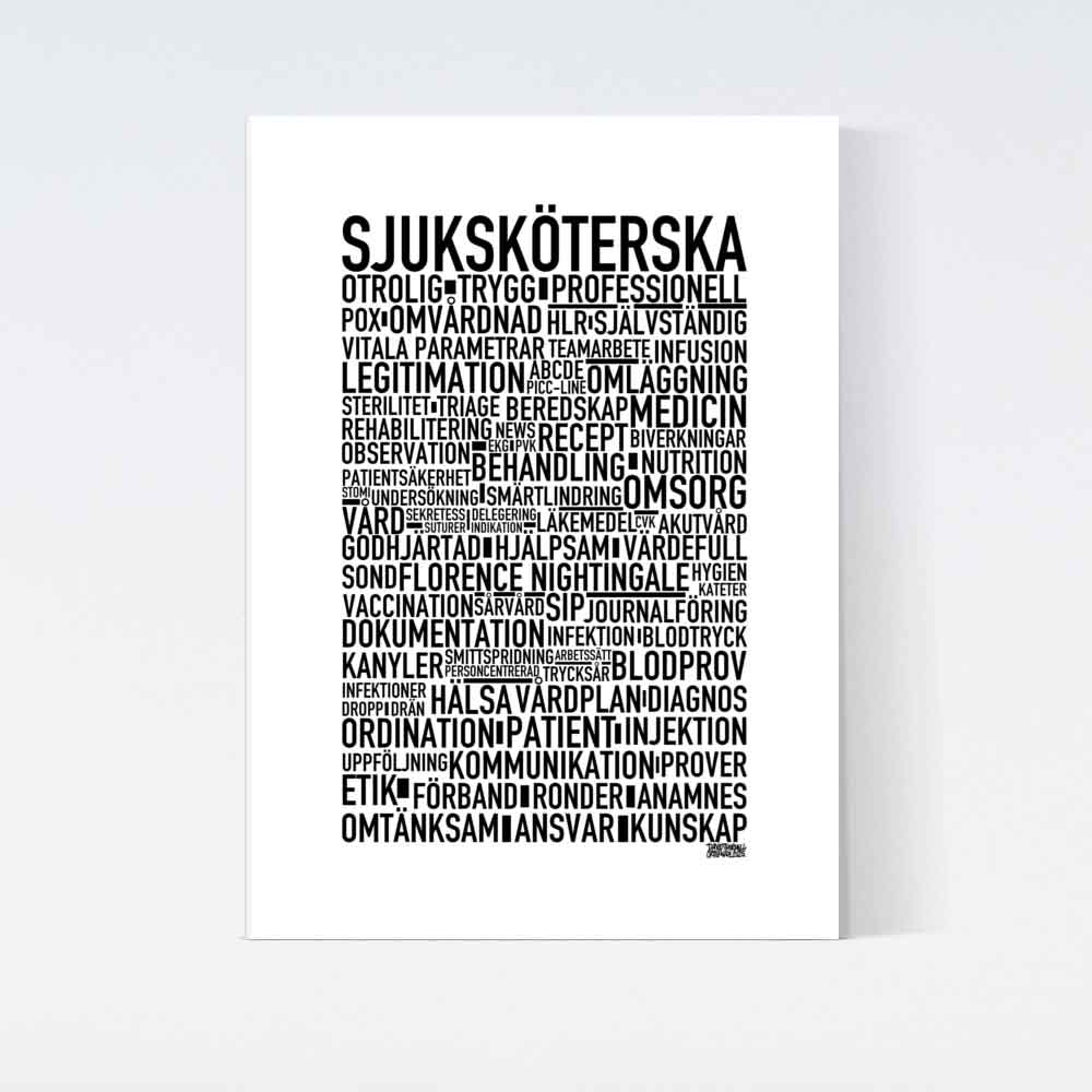Sjuksköterska 2026 Text Poster – WALLSTAR