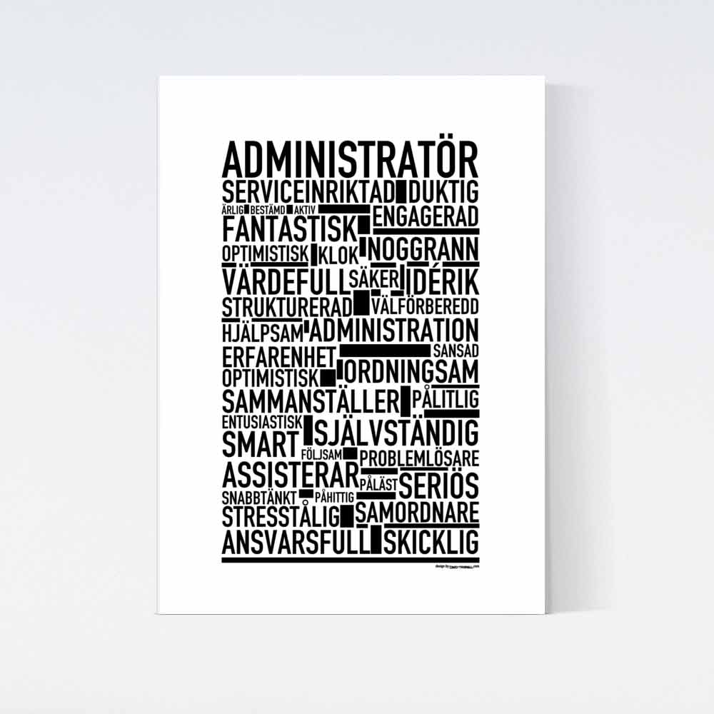 Administratör Text Poster – WALLSTAR