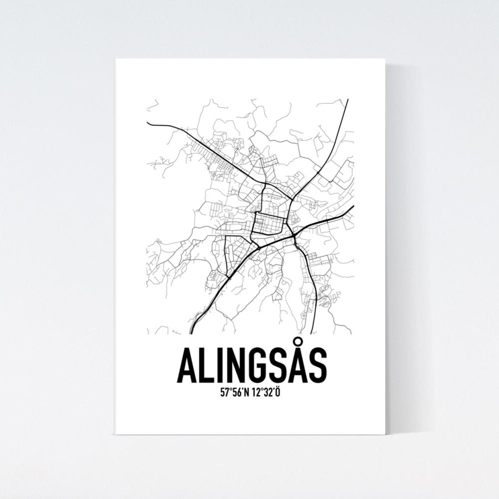 Alingsås Karta Poster – WALLSTAR