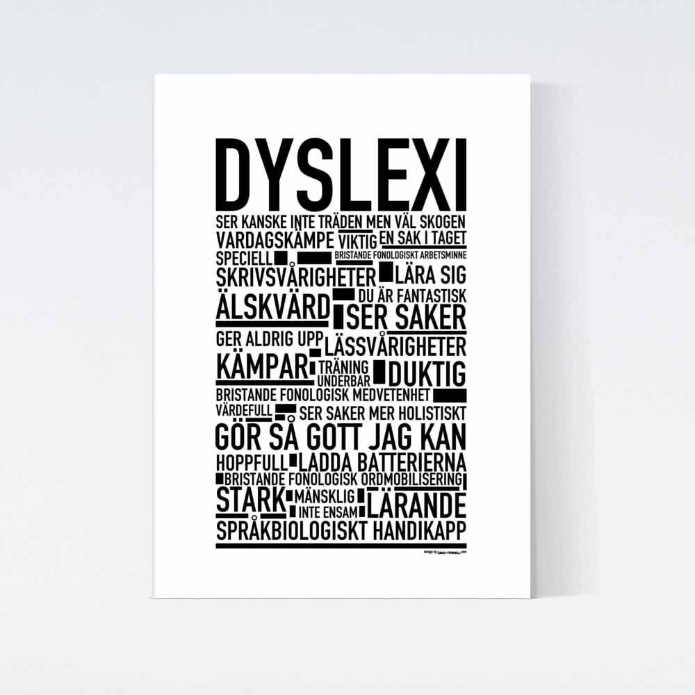 Dyslexi Text Poster – WALLSTAR