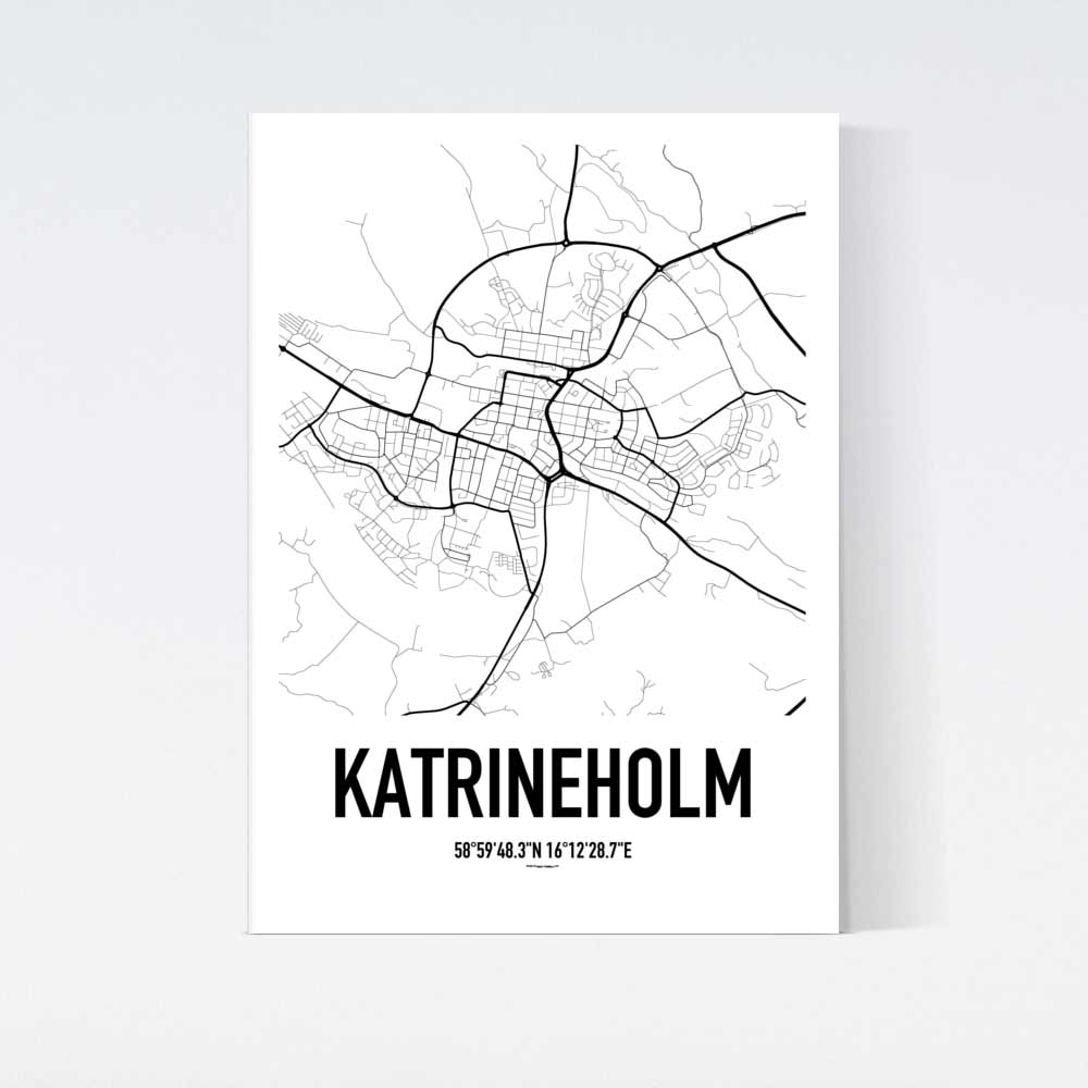 Katrineholm Karta Poster – WALLSTAR
