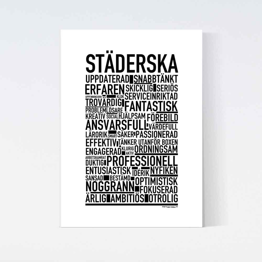 Städerska Text Poster – WALLSTAR