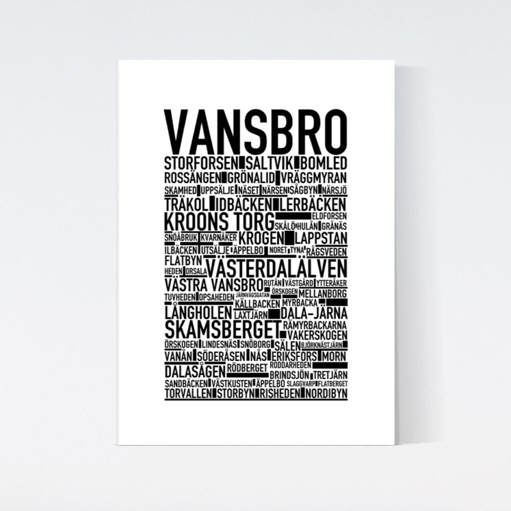 Vansbro Text Poster – WALLSTAR